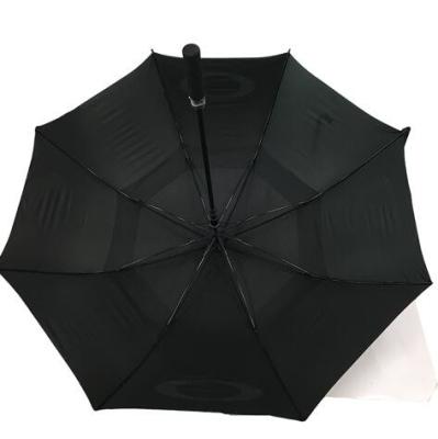 China Pongee Manual Open Double Layer Golf Umbrella With Fiberglass Ribs for sale