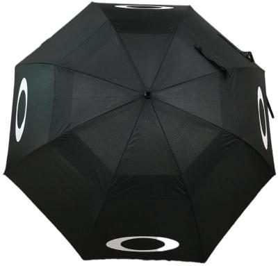 China Pongee Manual Open Double Layer Golf Umbrella With Fiberglass Ribs for sale