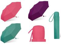 China 42 Inch ARC Mini Folding Solid Color Manual Open Umbrella Metal Frame 190T Polyester for sale