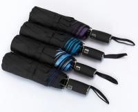 China 95cm 190T Pongee Fabric Automatic Open Close Foldable Umbrella with Rubber Handle for sale