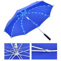 China TUV Handheld Clear POE LED Flash Light Umbrella 23inch 8 Panels Polyester 190T for sale