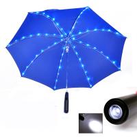 China TUV Handheld Clear POE LED Flash Light Umbrella 23inch 8 Panels Polyester 190T for sale