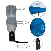 China Auto Open Close 190T Pongee Double Layer Folding Umbrella 21 Inch Metal Ribs for sale