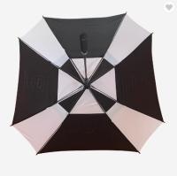 China Windproof Auto Open 30 60 Pongee Sublimation Golf Umbrella Custom Logo for sale