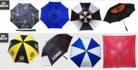 China Windproof Auto Open 30 60 Pongee Sublimation Golf Umbrella Custom Logo for sale