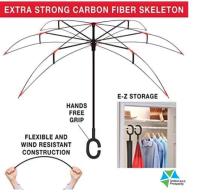 China Double Layer C Handle Windproof Reverse Inverted Umbrella for sale