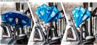 China Double Layer C Handle Windproof Reverse Inverted Umbrella for sale