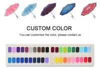 China 23 Inch C Shape Handle Inverted Reverse Umbrella with Double Layer UV Protection and Custom Logo Printing for sale