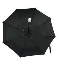 China Windproof Double Fiberglass Ribs Umbrella Black 95cm Automatic Open Close for sale