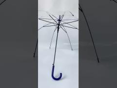 23inches, 8K, Colorful umbrella handle, Colorful frame, Transparent Rain Umbrella