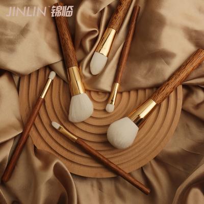 China Smudge Brush Smudge Brush 6Pcs cosmetic brushes high quality wooden makeup brush set natural hair  cosmetic makeup brush set for sale