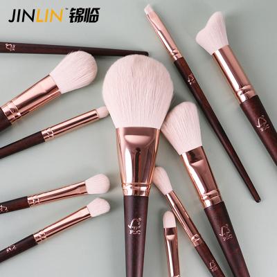 China Smudge Brush Smudge Brush Sandalwood Natural Goat Pony Hair Professional Makeup Brushes Private Label Wholesale Makeup Brush Set Pincel Maquiagem for sale