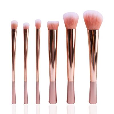 China Angular Blush Angular Blush 6 Pcs Premium Synthetic Foundation Concealer Powder Blush Brushes For Makeup Blending  Make up Brushes Set Rose Gold for sale