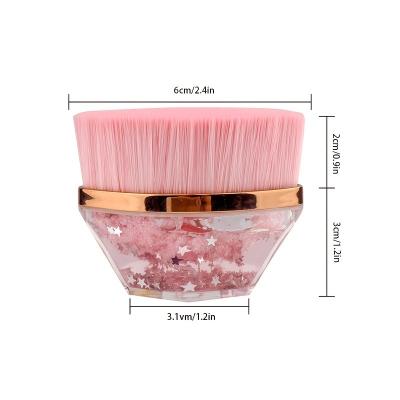 China Smudge Brush Smudge Brush Liquid Quicksand Handle Foundation Brush High Density Seamless Face Brush For Blending Liquid, Cream for sale