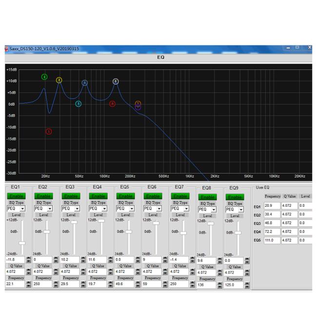 SUB-1000DSP Subwoofer Amplifier rear panel