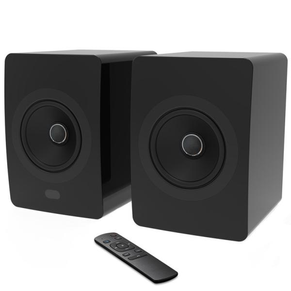 Wood TWS Bookshelf Bluetooth Speakers Portable True Wireless Speakers 200W RMS