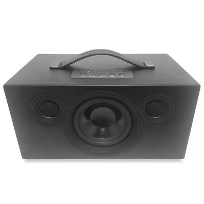 China Compact Portable Solid Wooden Bluetooth Speaker For Home With Rechargable Battery for sale