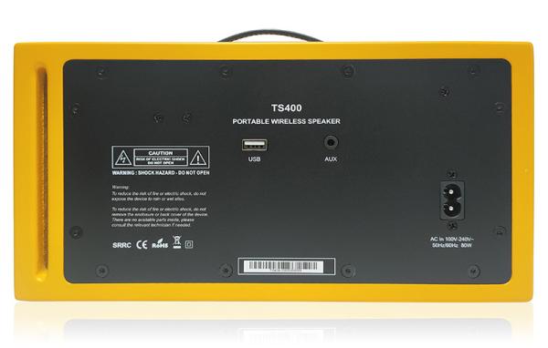 Compatto portabile altoparlante bluetooth in legno massello per la casa con batteria ricaricabile