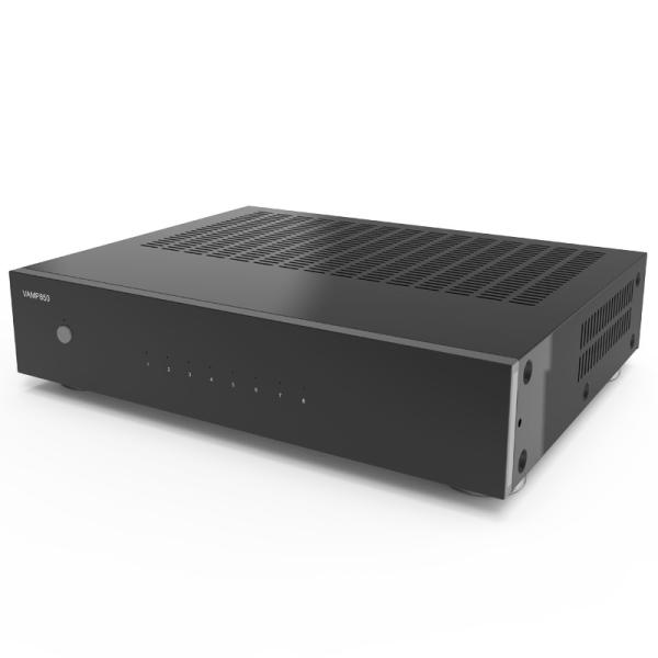 Quality 19 Inch Rack Mount 4 Zone Stereo Amplifier 400 Watts With Speaker Selector Volume Control for sale