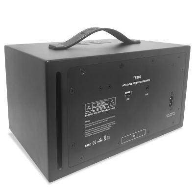China Alto-falante Bluetooth de madeira de 80W com TWS e bateria recarregável à venda