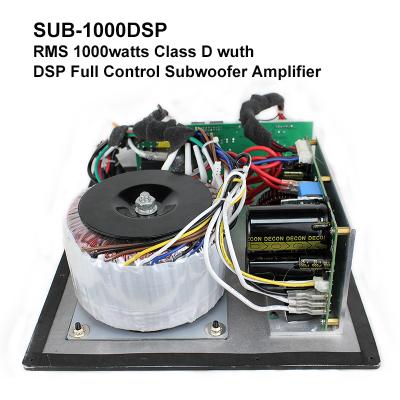 China DSP Controlled 1000W RMS Subwoofer Amplifier with Auto Power On/Off and 115Vac/230Vac Switchable for sale