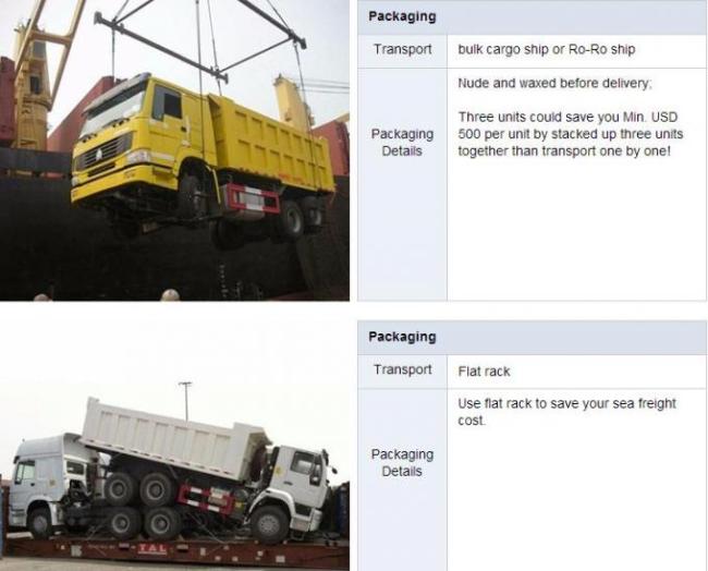 HOWO 6 x autocarro con cassone ribaltabile resistente 4, singola carrozza LHD Tipper Truck di fila