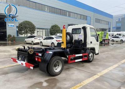 Cina camion di immondizia del camion di immondizia del braccio di gancio 4m3/automobile dei rifiuti/braccio di tirata/camion della pattumiera/vagone del recipiente in vendita