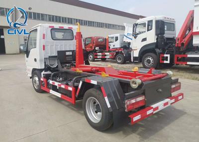 Cina camion di immondizia del camion di immondizia del braccio di gancio 4m3/automobile dei rifiuti/braccio di tirata/camion della pattumiera/vagone del recipiente in vendita