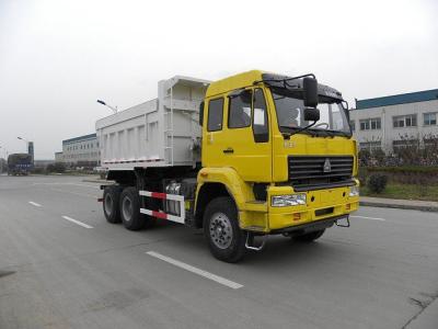 Cina Veicolo resistente professionale 7400×2496×3340 del rifornimento della sabbia della cabina di giallo dell'autocarro con cassone ribaltabile in vendita