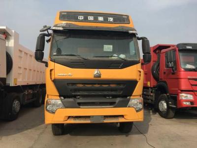 China de Stortplaatsvrachtwagen van 8X4 371HP Howo A7 met de Gele Kleur van Hoge Prestatiesmotoren Te koop
