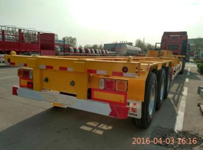 中国 20 / 2つか3つのFUWAの車軸との半40フィートの平面のトレーラ トラック/骨格トレーラー12のPCの容器のねじれ 販売のため