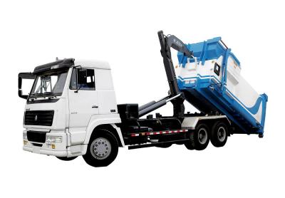 中国 時間≤30sを引っ掛ける白い廃物のコンパクターのトラックの持ち上がる容量1000kg 販売のため
