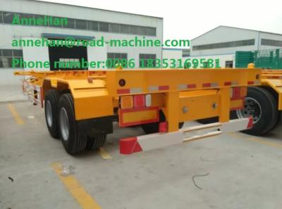 Cina Asse 3 40 piedi degli autoarticolati 12 dei pc di torsione scheletrica a base piatta del contenitore, rimorchio dei semi del contenitore in vendita