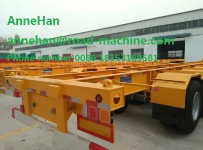 Cina Asse 3 40 piedi degli autoarticolati 12 dei pc di torsione scheletrica a base piatta del contenitore, rimorchio dei semi del contenitore in vendita