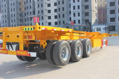 Cina Asse 3 40 piedi degli autoarticolati 12 dei pc di torsione scheletrica a base piatta del contenitore, rimorchio dei semi del contenitore in vendita