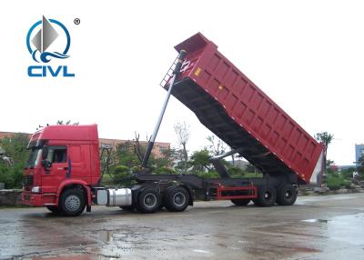Cina Rimorchio degli autoarticolati dello scarico dell'estremità di Sinotruk Cimc con la parte anteriore che solleva 50 l'asse di tonnellata 3 in vendita