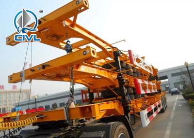 中国 骨格半容器のトレーラー3の車軸JOSTの着陸の足を搭載する容器40フィートの 販売のため