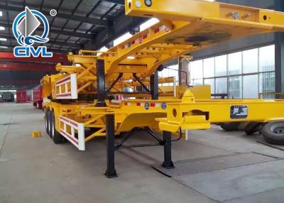 Cina 40 piedi di rimorchio a base piatta di funzione del rimorchio di Tansporting dei contenitori del camion a base piatta doppio dei semi in vendita