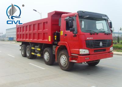 中国 頑丈な50トンのダンプ トラックのHowo Sinotruk 8x4 12の荷車引き1200R20のタイヤのダンプカー 販売のため