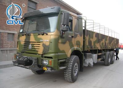 Cina 6x6 371hp tutto il carico di Sinotruk Howo7 dell'azionamento della ruota 30-60 tonnellate caricano il colore verde dei fari alti- di luminosità della capacità in vendita
