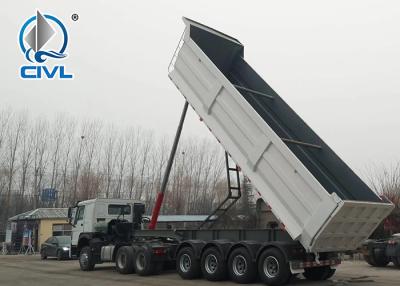 Cina Asse idraulico del rimorchio 3 del ribaltatore 60 tonnellate di capacità di carico, autotreno dello scarico in vendita