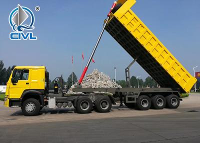 Cina 3 assi 50 - semirimorchio dello scarico di caricamento del minerale metallifero di 70T Sinotruk CIMC 45cbm Tipper Dump Trailer For Bauxite in vendita