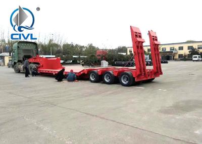 Cina La costruzione di caricamento lavora gli assi a macchina a base piatta idraulici di Fuwa del rimorchio 3 di Lowbed 80 tonnellate 17m in vendita
