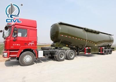 Cina 3 autoarticolati del carro armato del cemento alla rinfusa dell'asse SINOTRUK con il compressore d'aria del motore di 55-65CBM Weichai e di Wuhu in vendita