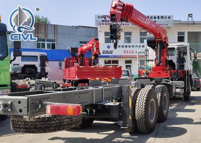 Cina HOWO 6x4 colore rosso montato camion piegante della gru dell'asta da 10 tonnellate, materiale è il acciaio al carbonio in vendita