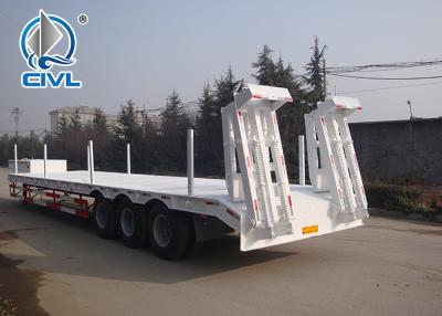 Cina nuovo asse basso 4 Axle Gooseneck Hydraulic Detachabke Simetrailer a base piatta dell'asse 3 del rimorchio 2 dei semi del letto in vendita