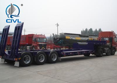 Cina nuovo asse basso 4 Axle Gooseneck Hydraulic Detachabke Simetrailer a base piatta dell'asse 3 del rimorchio 2 dei semi del letto in vendita