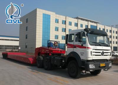 Cina nuovo asse basso 4 Axle Gooseneck Hydraulic Detachabke Simetrailer a base piatta dell'asse 3 del rimorchio 2 dei semi del letto in vendita