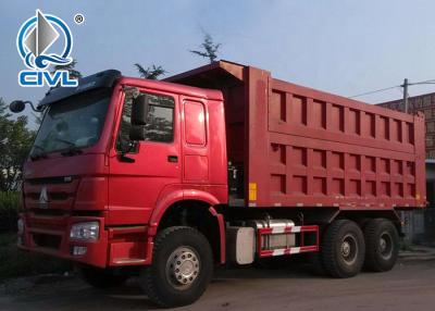 中国 Sinotruk HOWO 336HP ZZ3257N3247B 10はWD615.69エンジンの赤い色30tonのダンプ トラックを動かす 販売のため