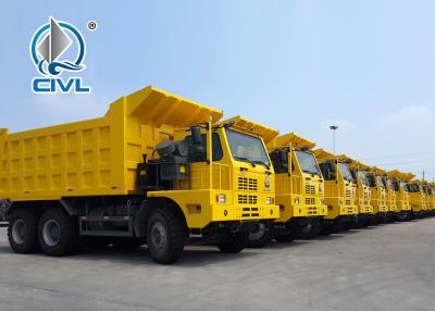中国 Sinotruk 70T 6x4 Howoのぬれた鉱山の道の大きい石のための頑丈なローディング鉱山のダンプ トラック 販売のため